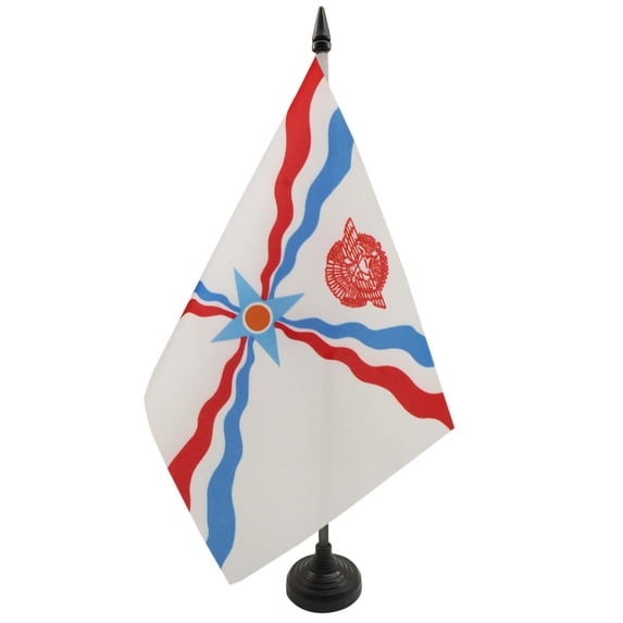 Assyria Table Flag 5'' x 8'' plastic stick and base - Walmart.com