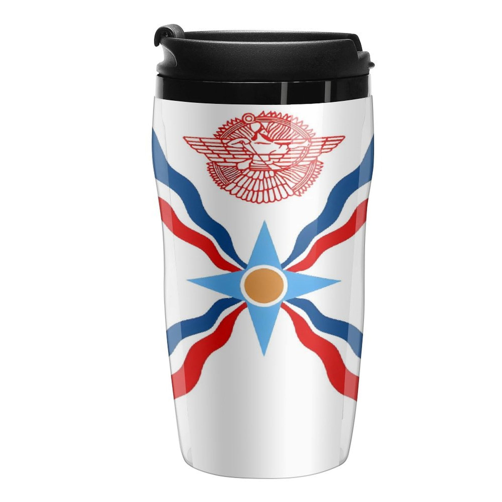 Assyrian Flag Double Walled Coffee Cup Plastic Water Bottle Tumblers ...