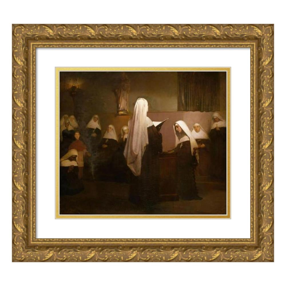 Asta Nørregaard 17x15 Gold Ornate Wood Frame and Double Matted Museum ...