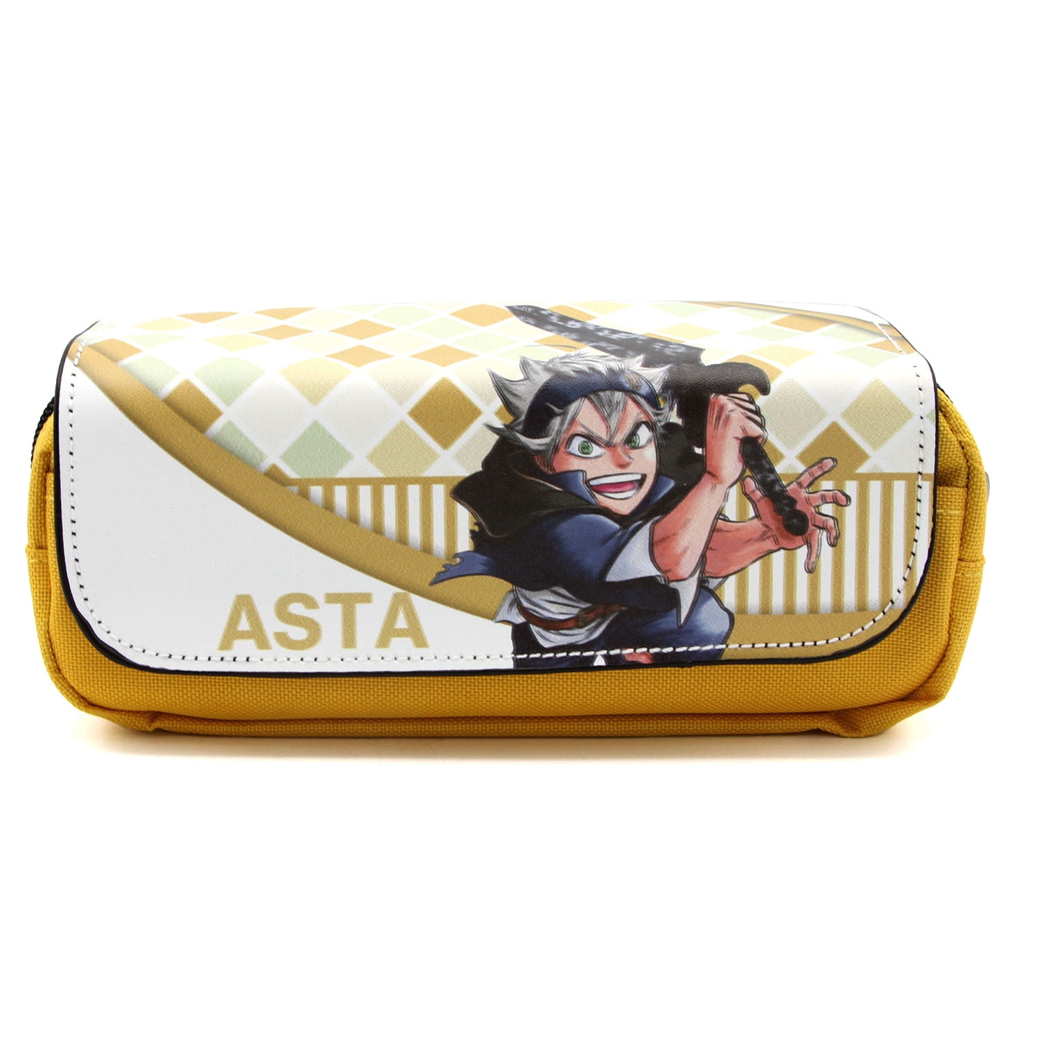 Asta Style A - Black Clover 7x4" Clutch Pencil Bag - Walmart.com