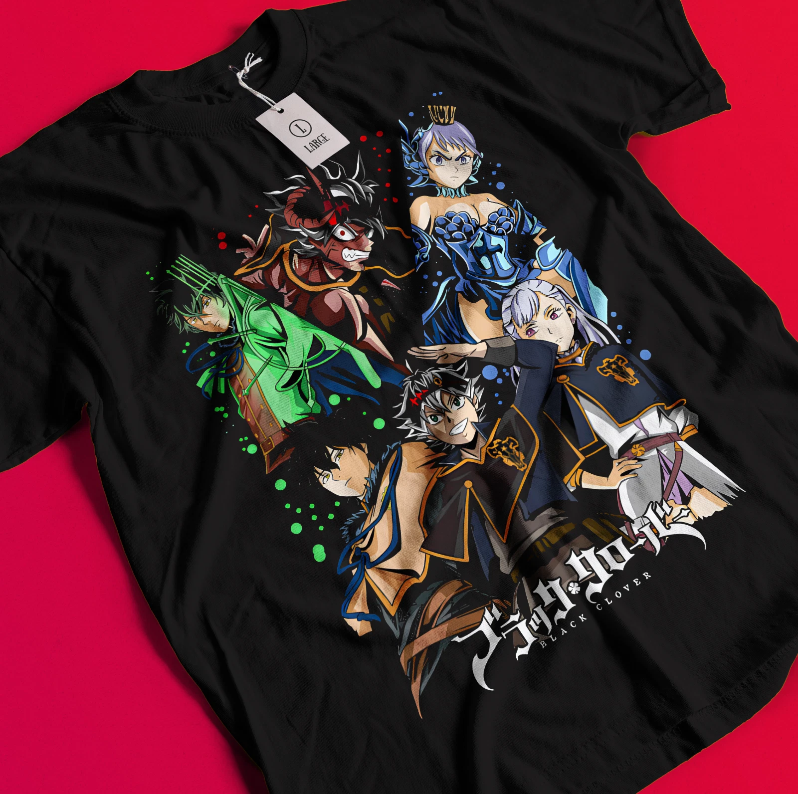 Asta Yuno T-shirt Black Clover Anime Manga Asta Girl Gifts Black Shirt ...