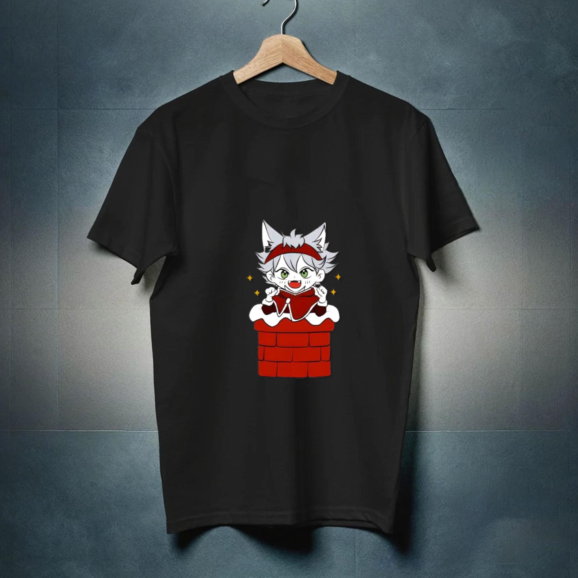 Asta in the chimney Black Clover anime Christmas shirt-removebg-preview ...