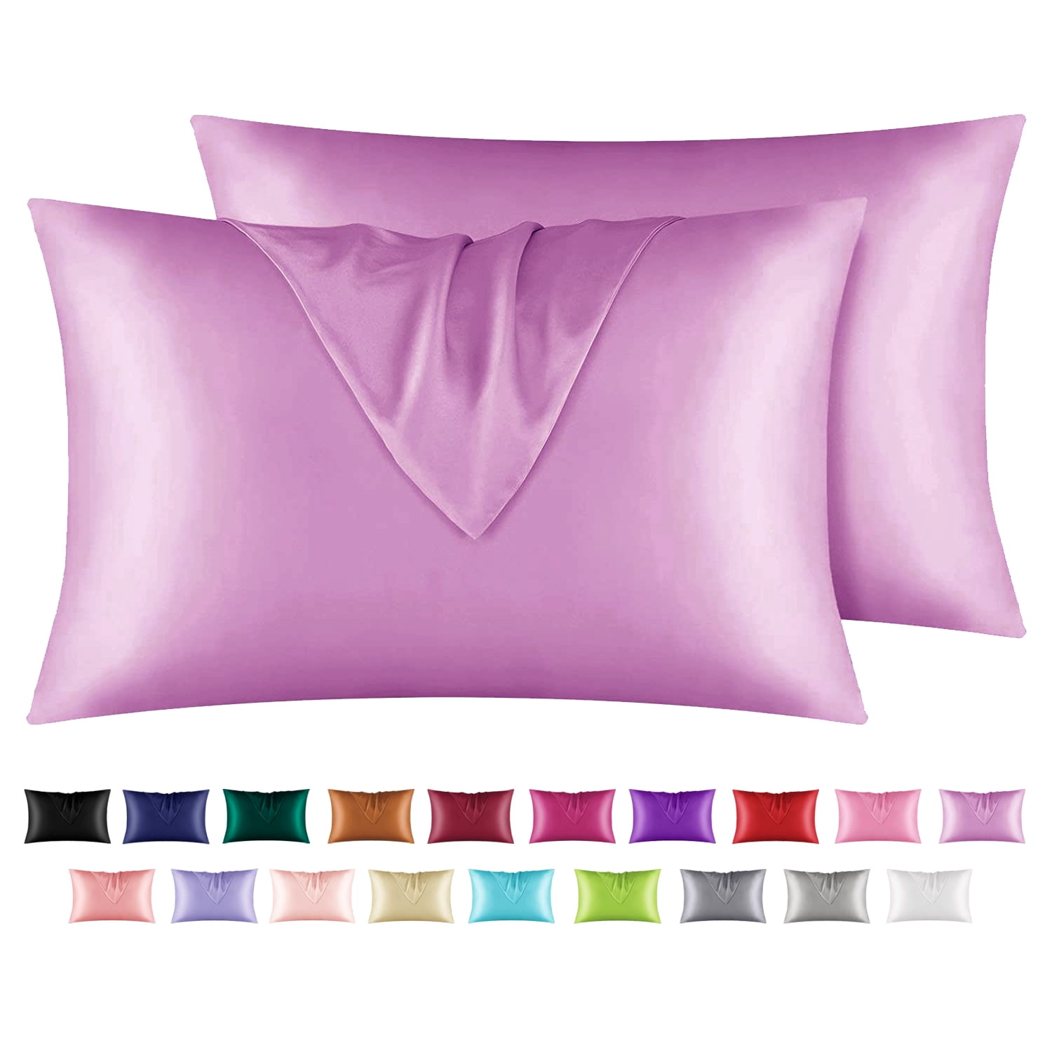 Astarin Satin Silk Pillowcase for Hair, Mauve Queen Size silk pillow ...
