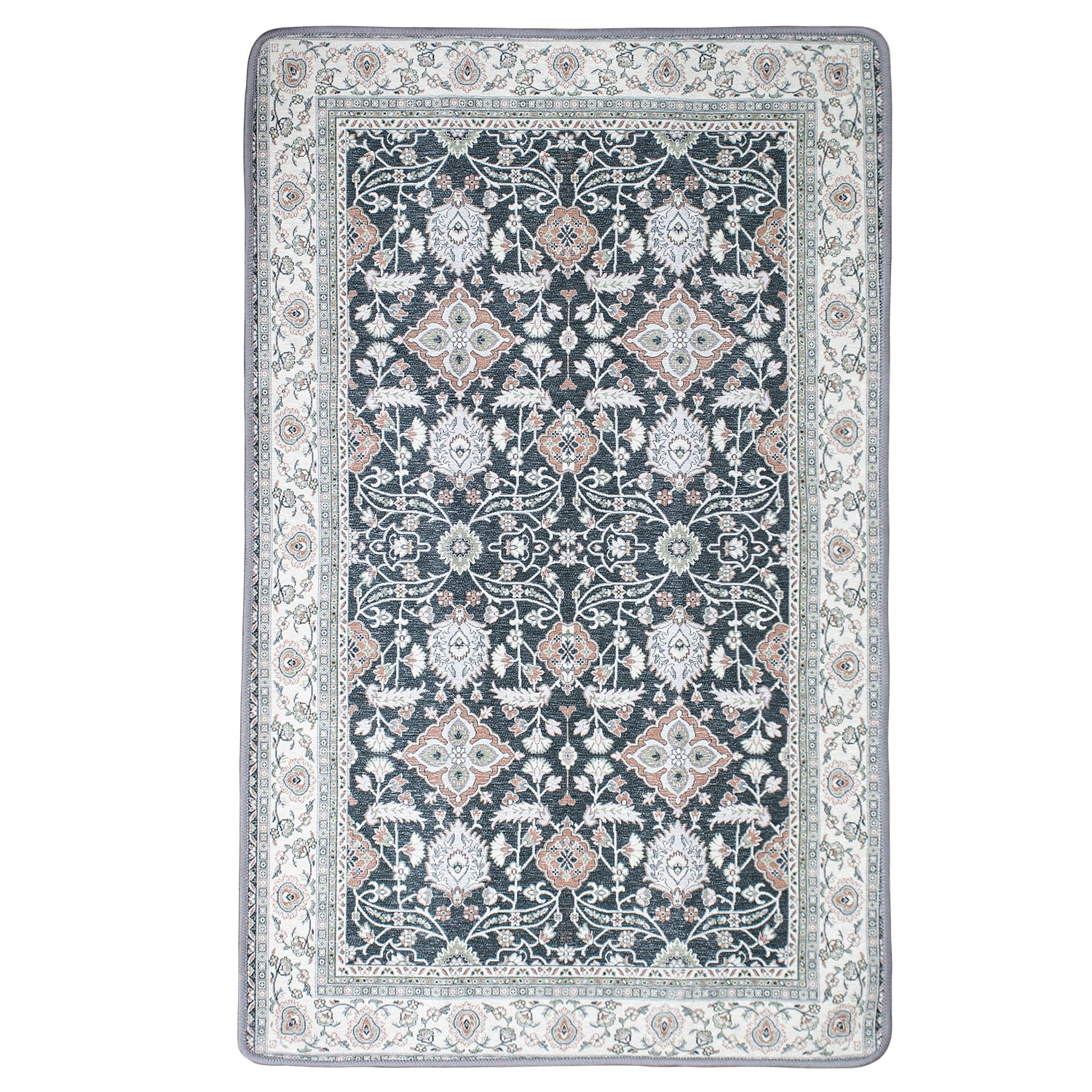 Astarin Washable Rug 5'x7', Non-Slip Machine Washable Area Rug,Vintage ...