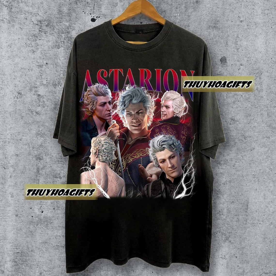 Astarion Baldurs Gate 3 Vintage 90s Bootleg T-shirt - Walmart.com