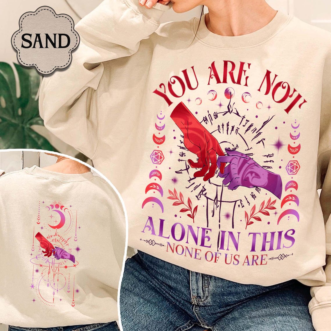 Astarion Game Fan Sweatshirt, You’Re Not Alone Shirt, Astarion Bg3 ...
