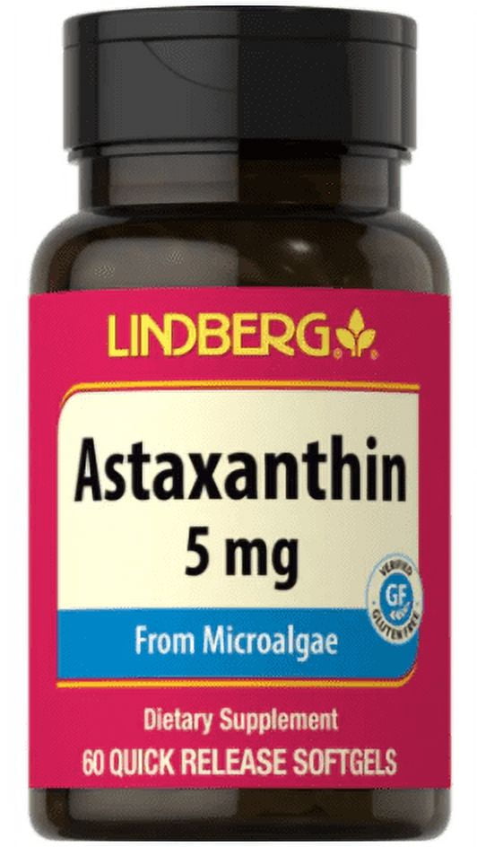 Astaxanthin 5mg | 60 Softgels | By Lindberg - Walmart.com