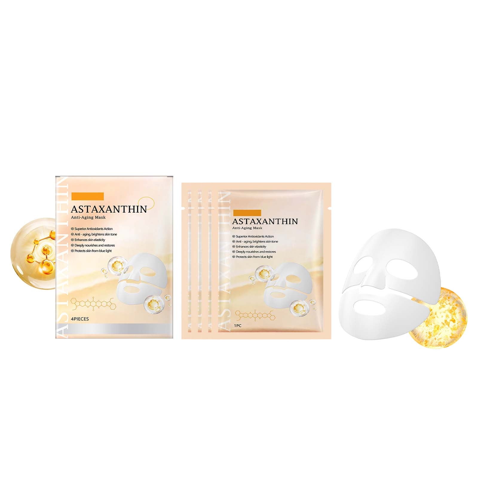 Astaxanthin Facial Mask Repair Hydrating Overnight Hydrogel Mask ...