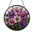 Aster Flower Inspired Window Suncatcher, Decorative Stained Glass Art ...