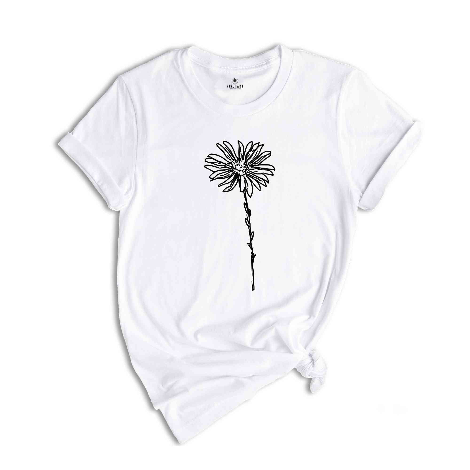 Aster Flower Shirt, September Flower Shirt, September Birthday Shirt ...