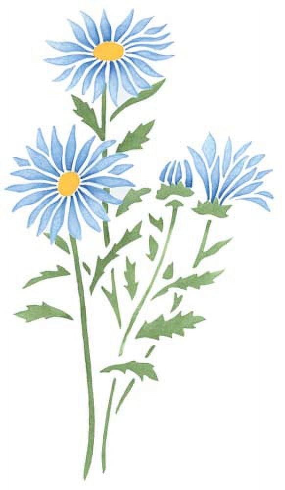 Aster Flower Wall Stencil SKU #2029 by Designer Stencils - Walmart.com