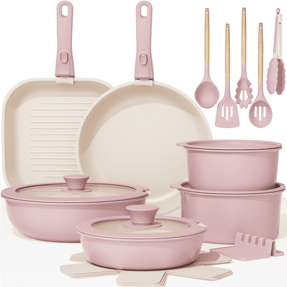 Astercook 22 Piece Pots and Pans Set Non Stick, Cookware Set with ...