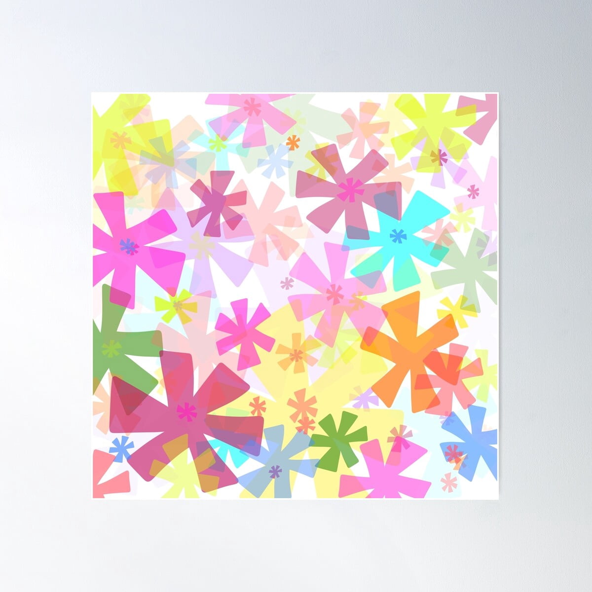Asterisks Poster Wall Art, Modern Wall Decor For Living Room Bedroom ...