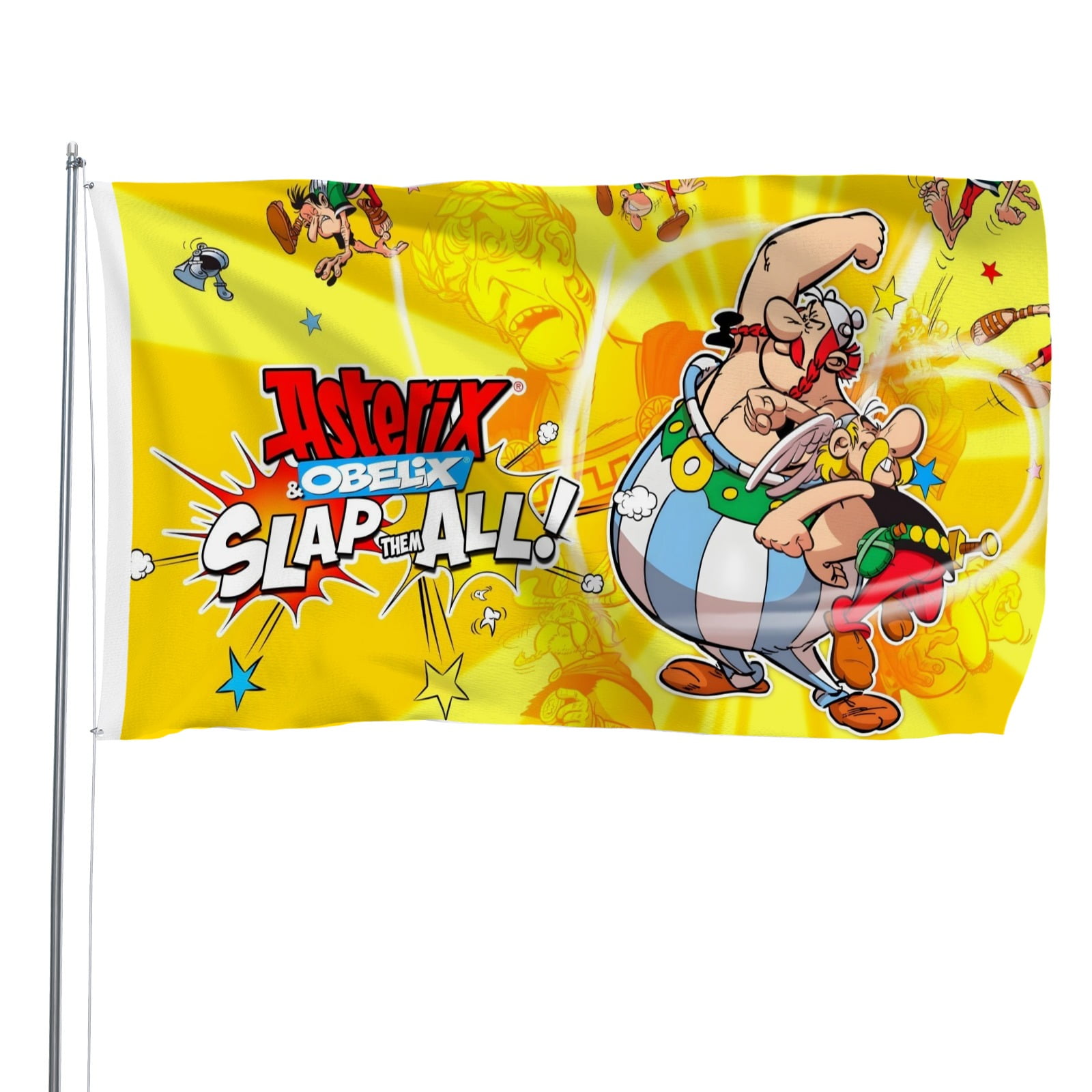 Asterix & Obelix The Big Fight-themed Printed Flag Perfect gift for ...