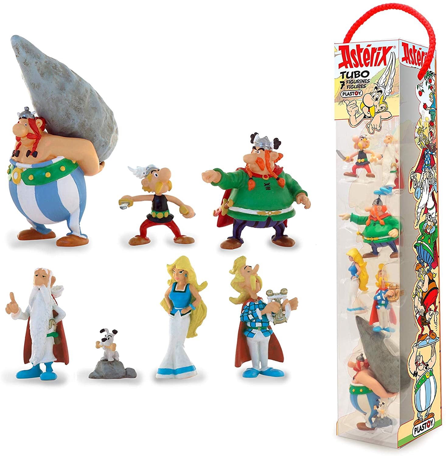 Asterix Obelix Movie Asterix and friends set of 7 figurine in tube by ...