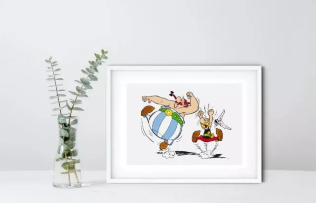 Asterix & Obelix Poster/Print, Cartoon Wall Print, Printable Wall Art ...