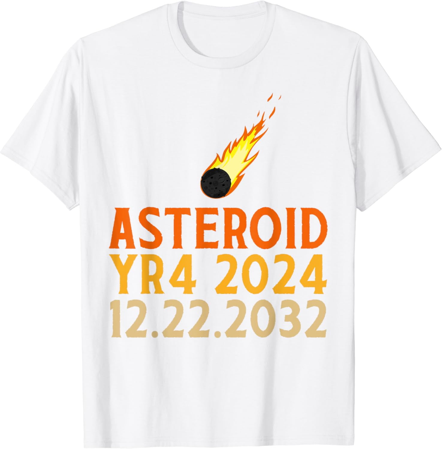 Asteroid 2024 YR4 2032 Earth Meteorite Impact Space Lover T-Shirt ...