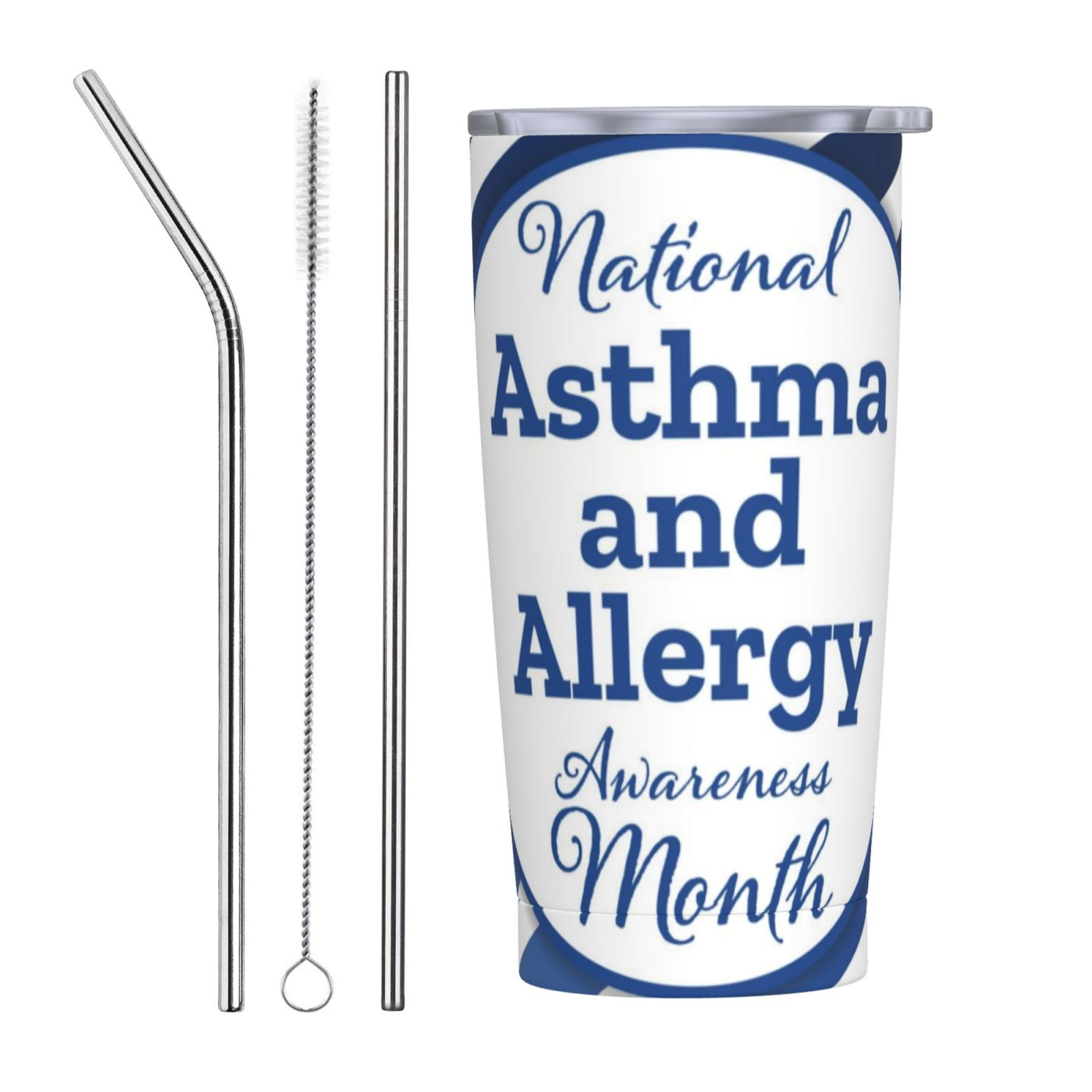 Asthma And Allergy Awareness Month 20oz Stainless Steel Thermal Cup ...