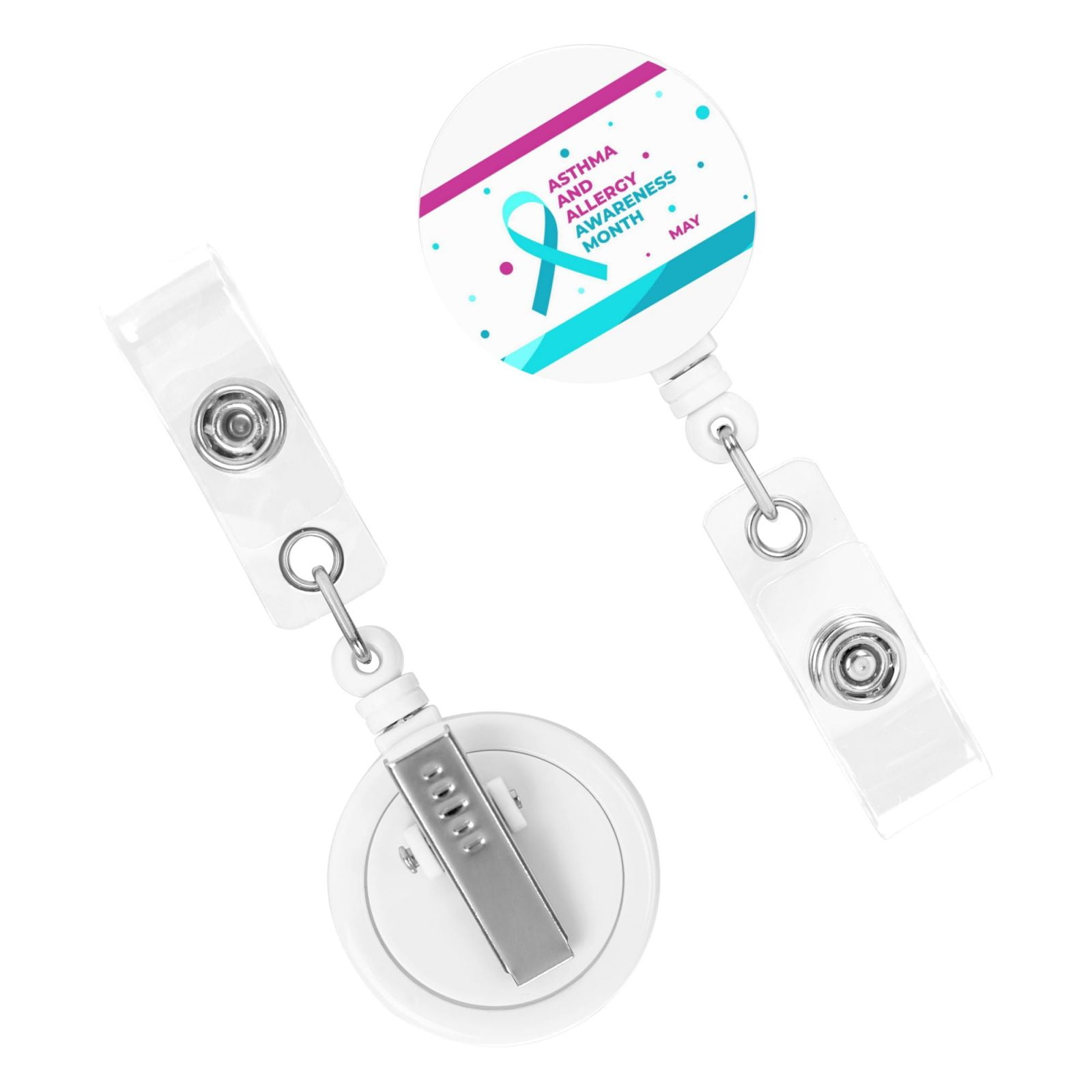 Asthma And Allergy Awareness Month Badge Reel Retractable Badge Clip Id ...