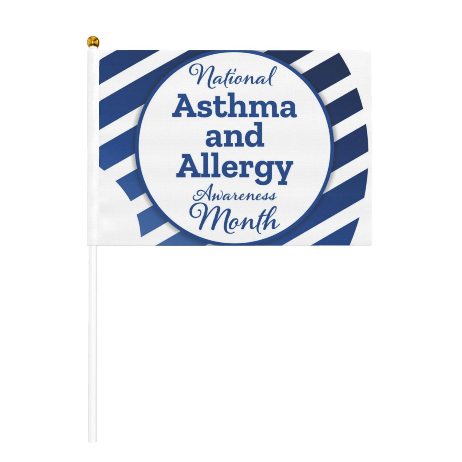 Asthma And Allergy Awareness Month Flag Small Mini Hand Held Flags ...