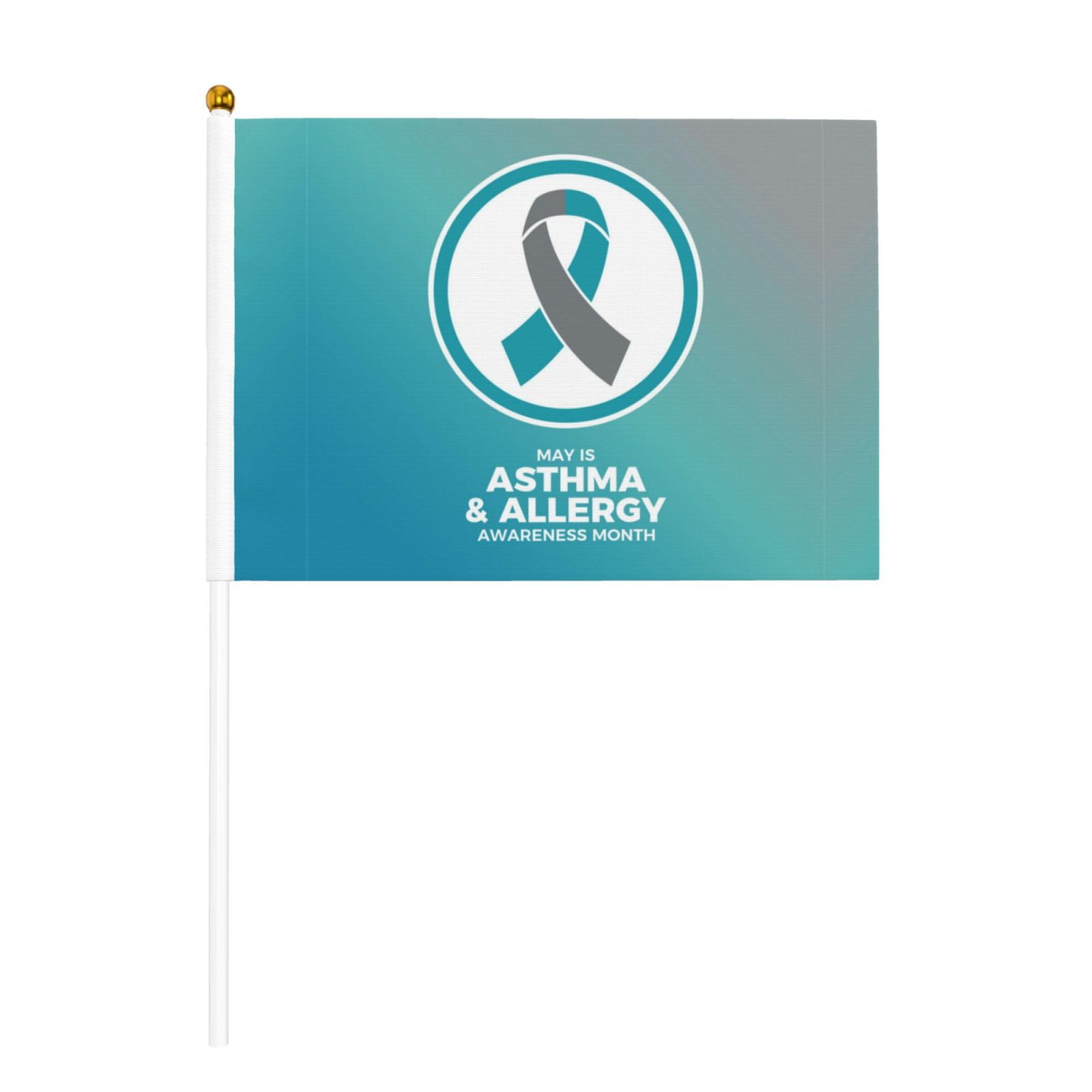 Asthma And Allergy Awareness Month Flag Small Mini Hand Held Flags ...