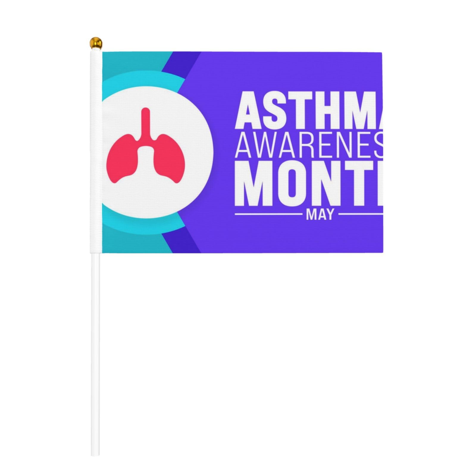 Asthma And Allergy Awareness Month Flag Small Mini Hand Held Flags ...
