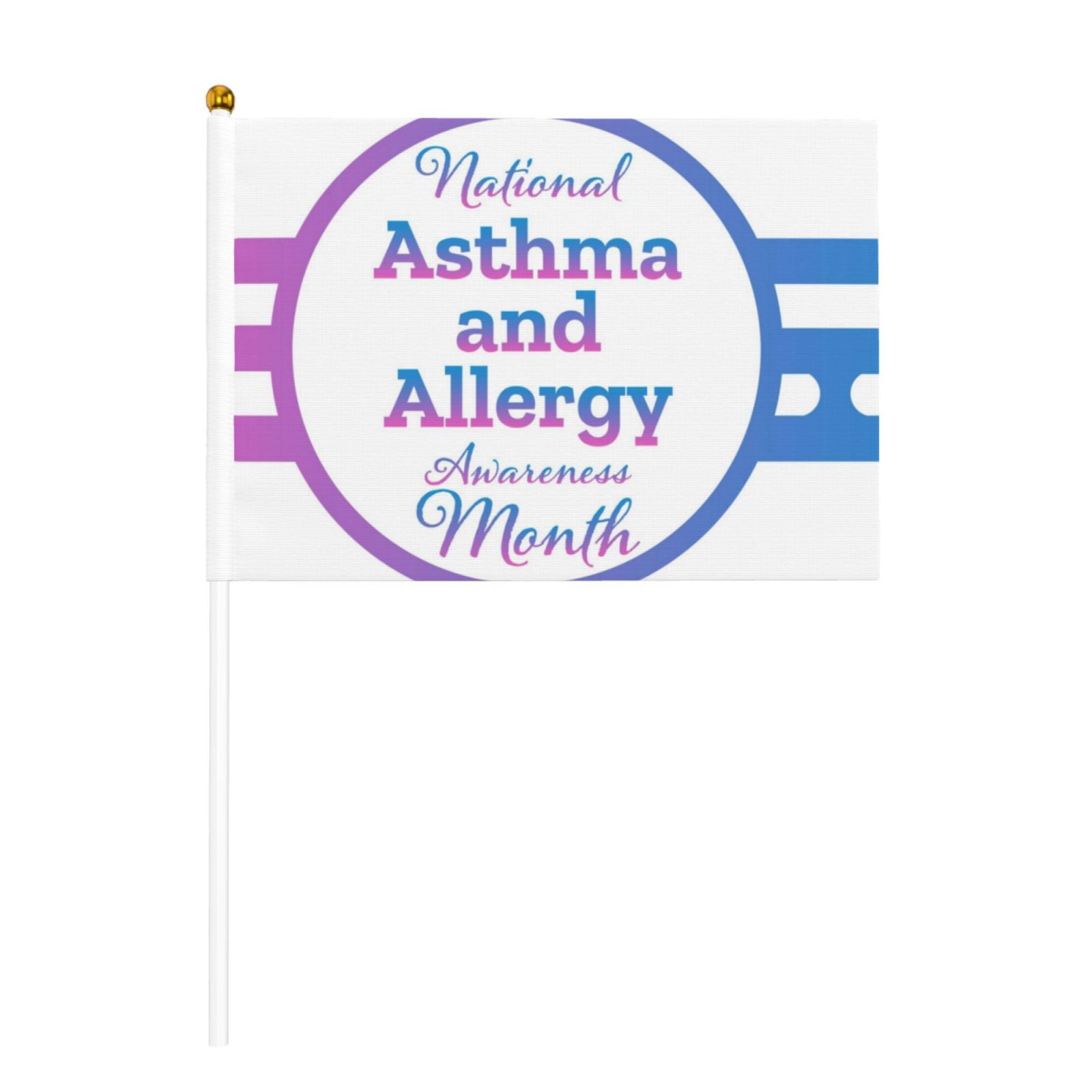 Asthma And Allergy Awareness Month Flag Small Mini Hand Held Flags ...