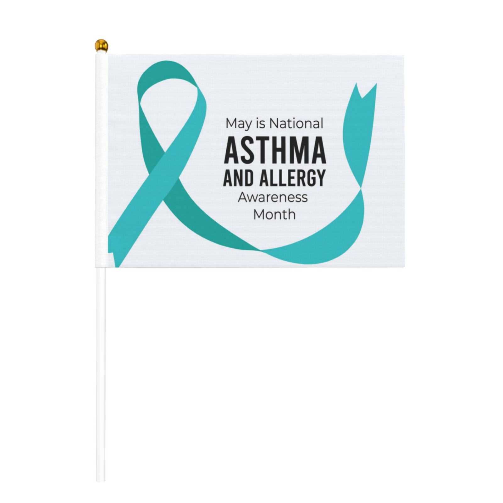 Asthma And Allergy Awareness Month Flag Small Mini Hand Held Flags ...