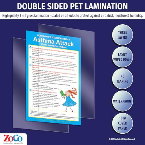 Asthma Attack Posters (5 Pack) — School Nurse Supplies — Action Plan ...