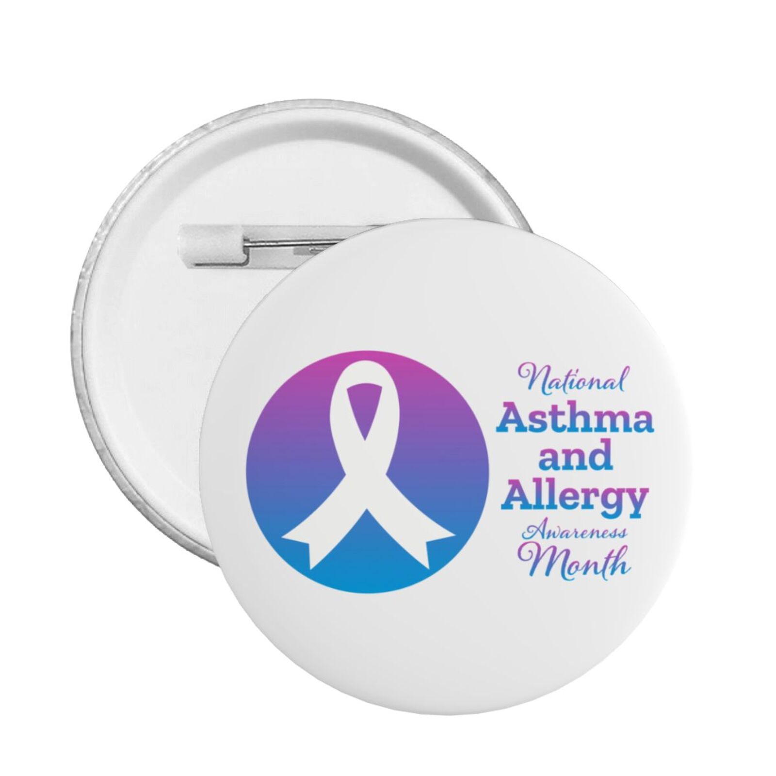 Asthma Awareness Circular Button Fashion Badge Decoration Backpack ...
