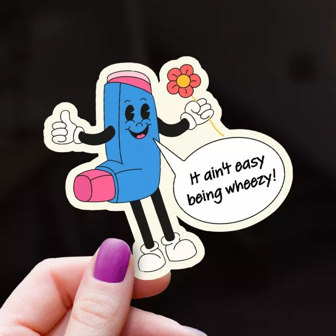 Asthma Awareness Sticker It Ain'T Easy Being Wheezy Sticker Asthma ...