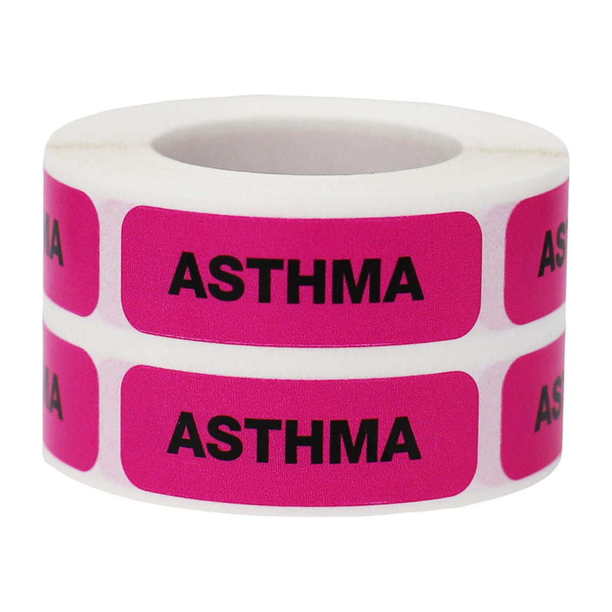 Asthma Healthcare Pink Warning Labels | 0.5 x 1.5″ Rectangle - 500 Pack ...