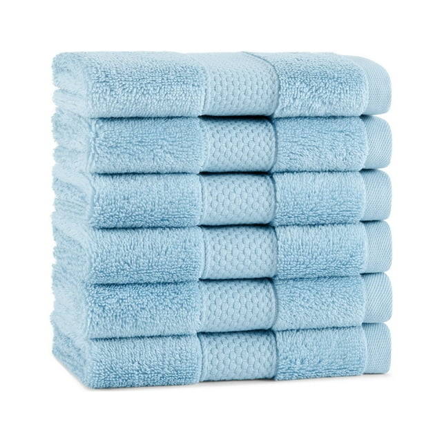 Aston & Arden Egyptian Cotton Washcloths (6 Pack), 13x13, Jaquard ...