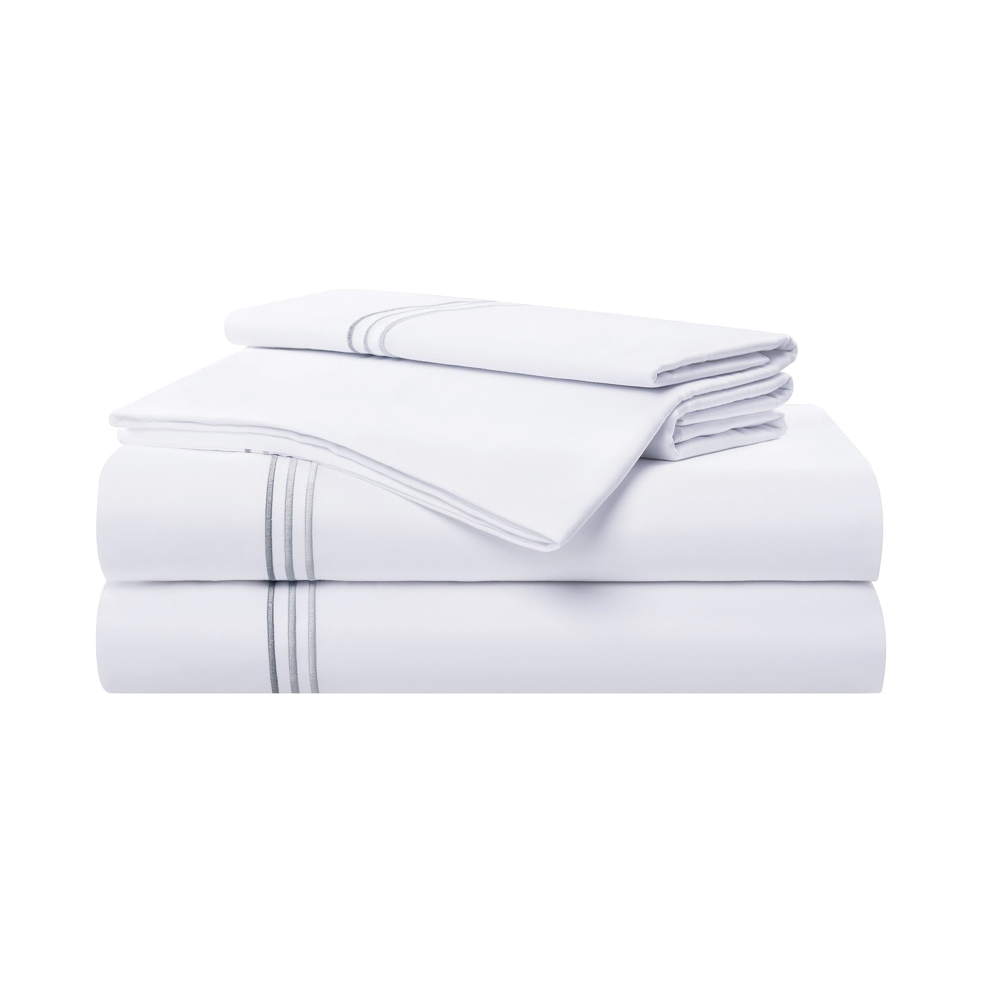 Aston & Arden Sateen 4-Piece Sheet Set (Twin Bed Size), Luxury 600 ...