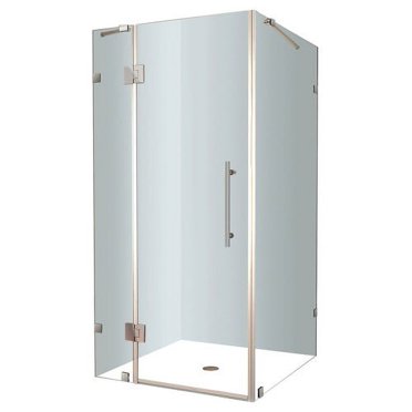 Aston Avalux 37'' x 34'' x 72'' Completely Frameless Hinged Shower Enclosure - Walmart.com