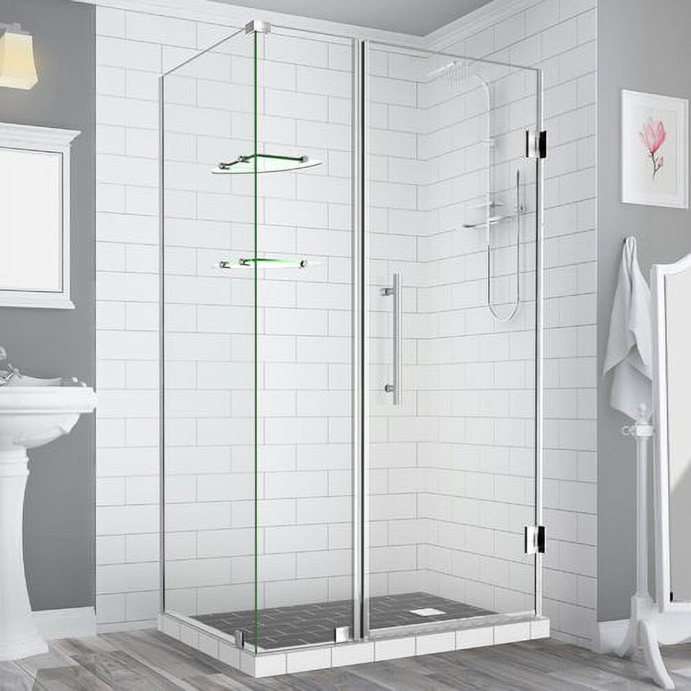 Aston Bromley GS Frameless Corner Rectangle Hinged Shower Enclosure ...