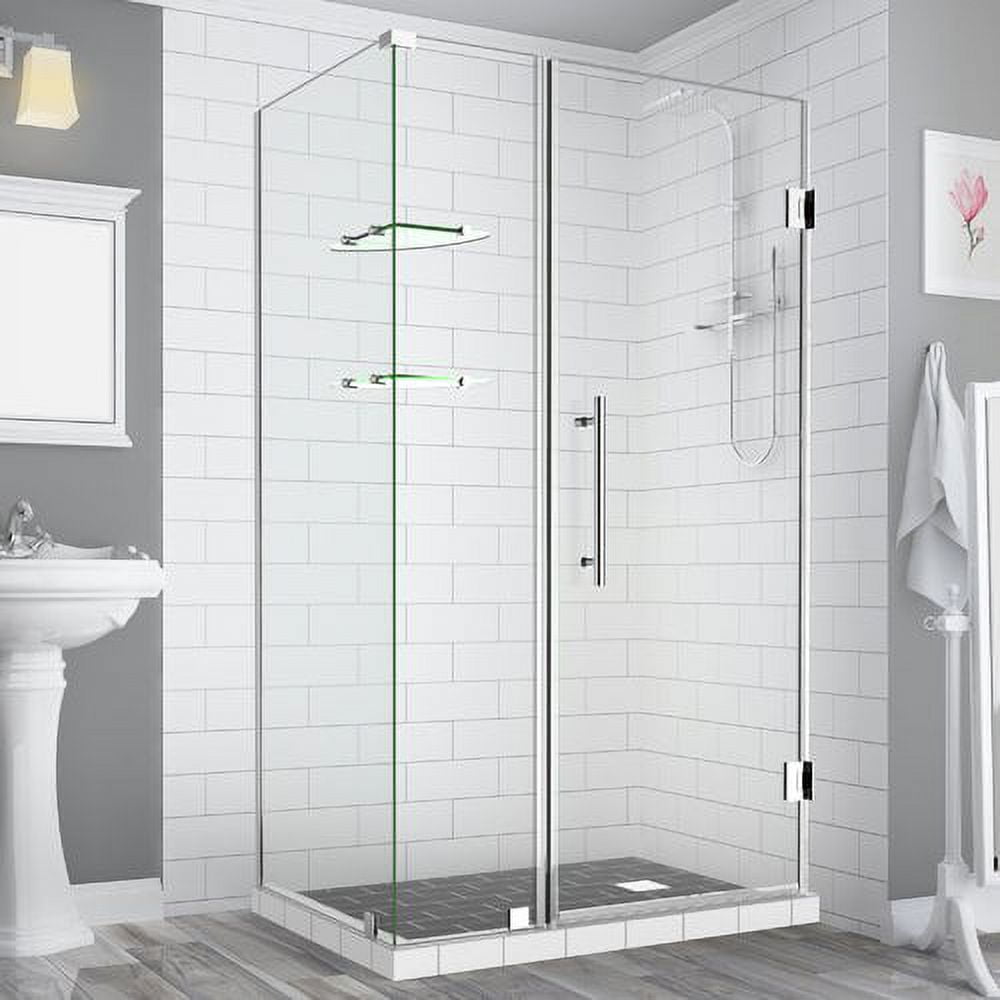Aston BromleyGS Frameless Corner Hinged Shower Enclosure - Chrome ...