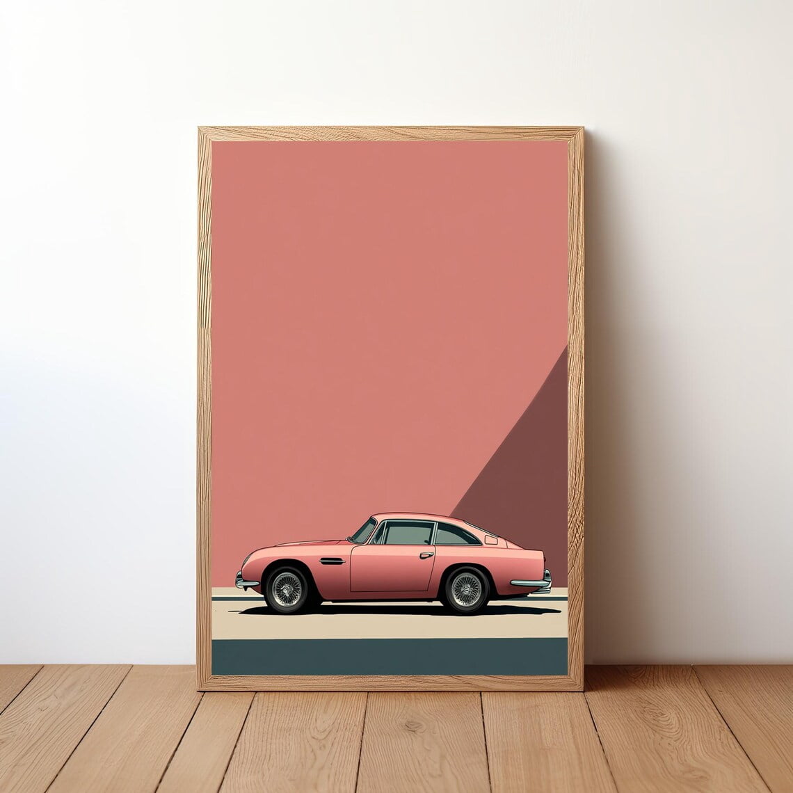 Aston DB5 Vintage British Sports Car Wall Art Automotive Garage Decor ...