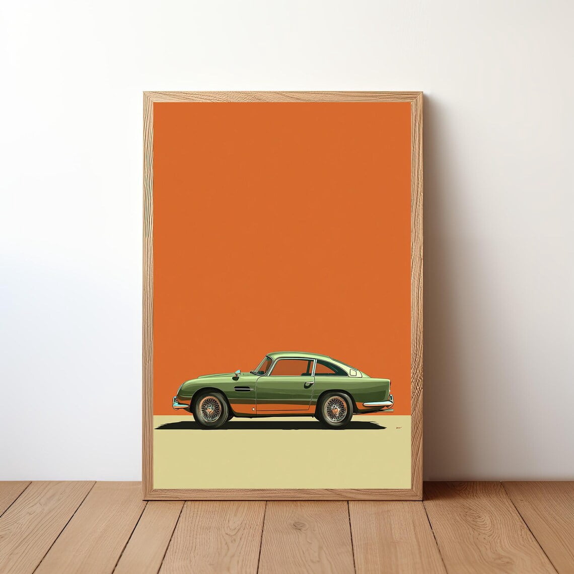 Aston DB5 Vintage British Sports Car Wall Art DB5 33, Unframed Canvas ...