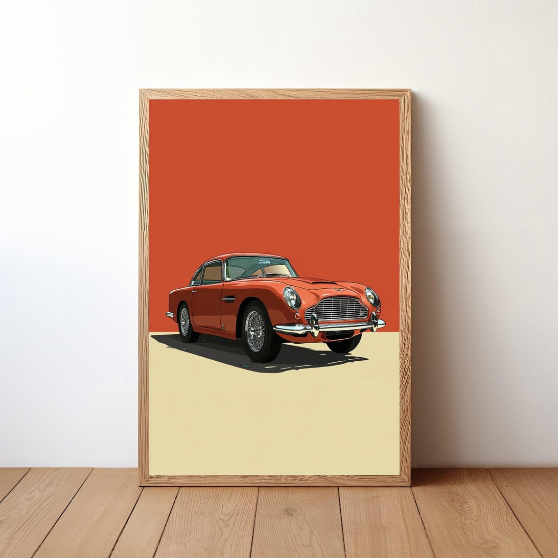 Aston DB5 Vintage British Sports Car Wall Art, Stretched Canvas ...