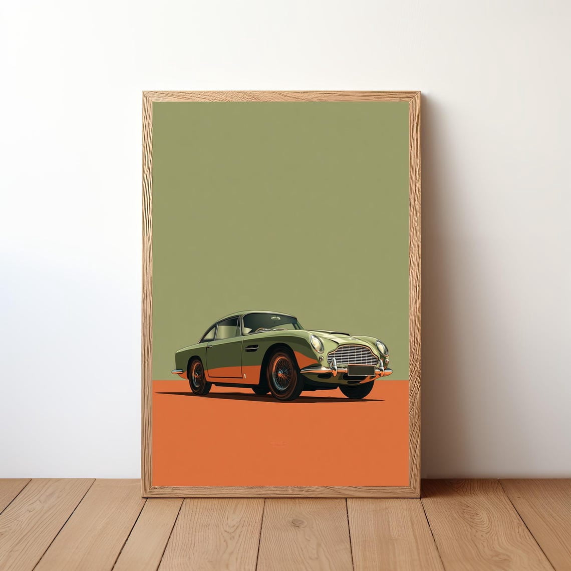 Aston DB5 Vintage British Sports Car Wall Art, Unframed Poster ...