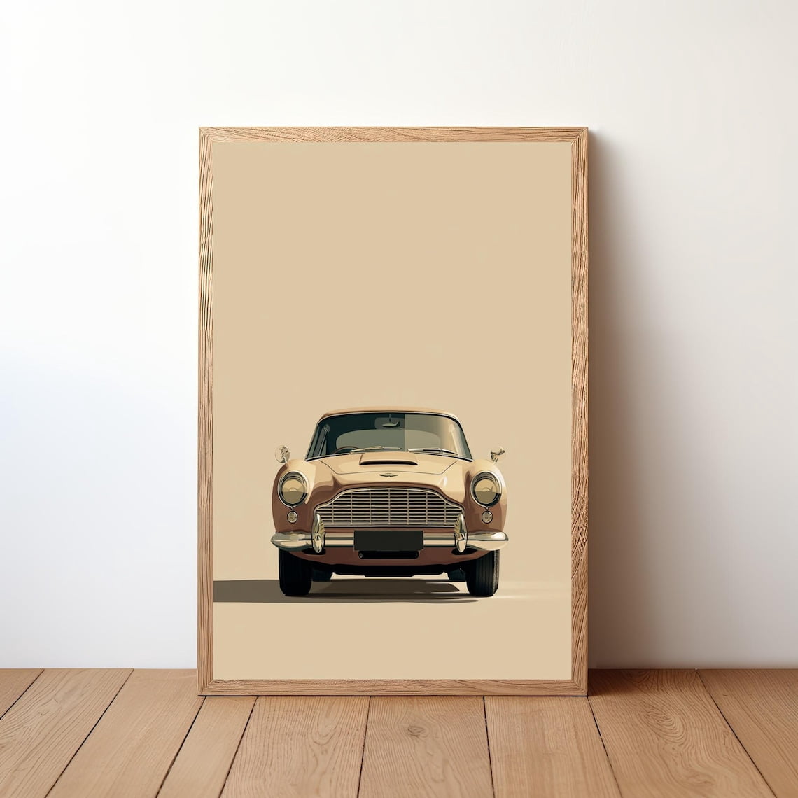 Aston DB5 Vintage British Sports Car Wall Art Variant, Unframed Canvas ...