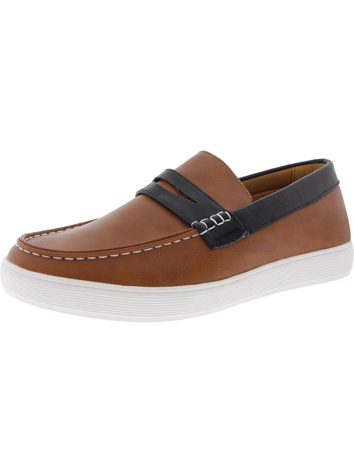 Aston Marc Mens Drift Faux Leather Slip On Boat Shoes - Walmart.com