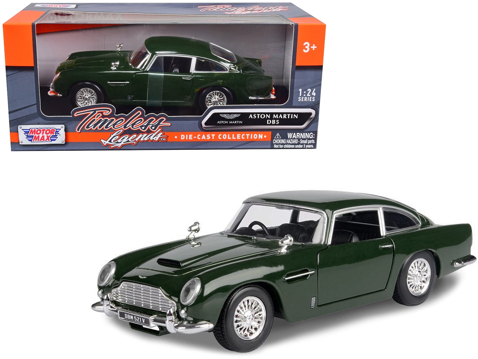 Motormax Aston Martin DB5 RHD Dark Green, Timeless Legends Series, 1/24 ...