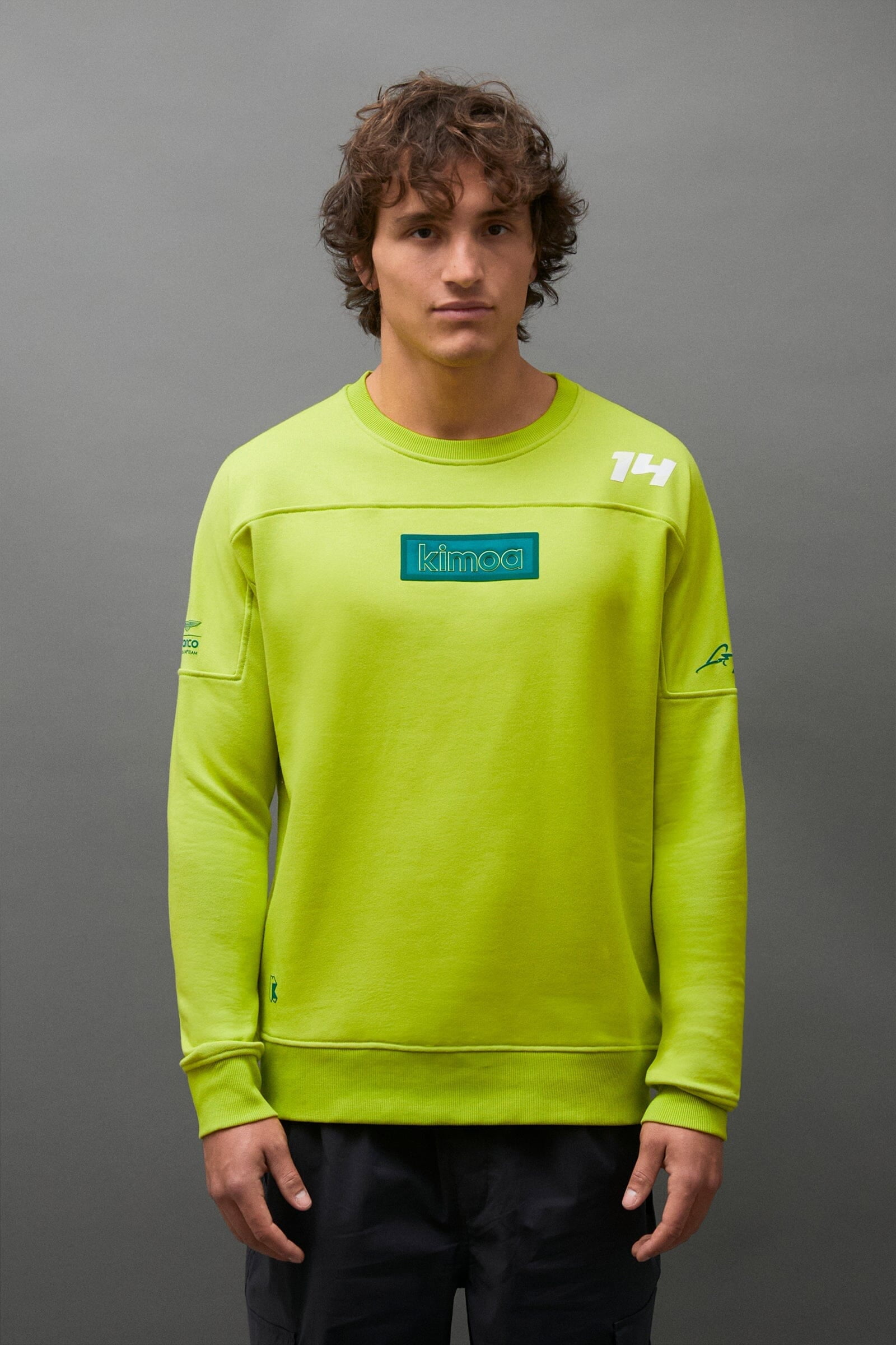 Aston Martin F1 Kimoa Fernando Alonso #14 Patch Sweatshirt - Lime ...