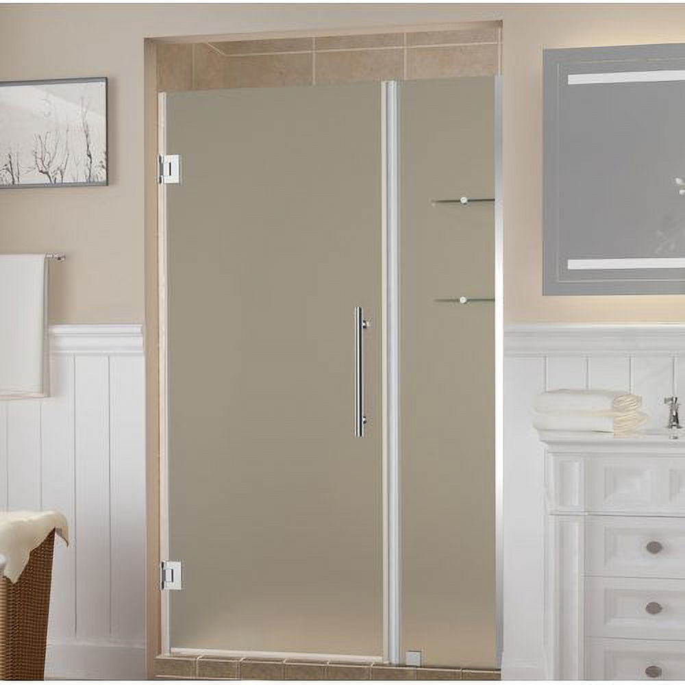 Aston Sdr960f-5735-10 Belmore Gs 72" High X 57" Wide Hinged Frameless Shower Door - Chrome ...