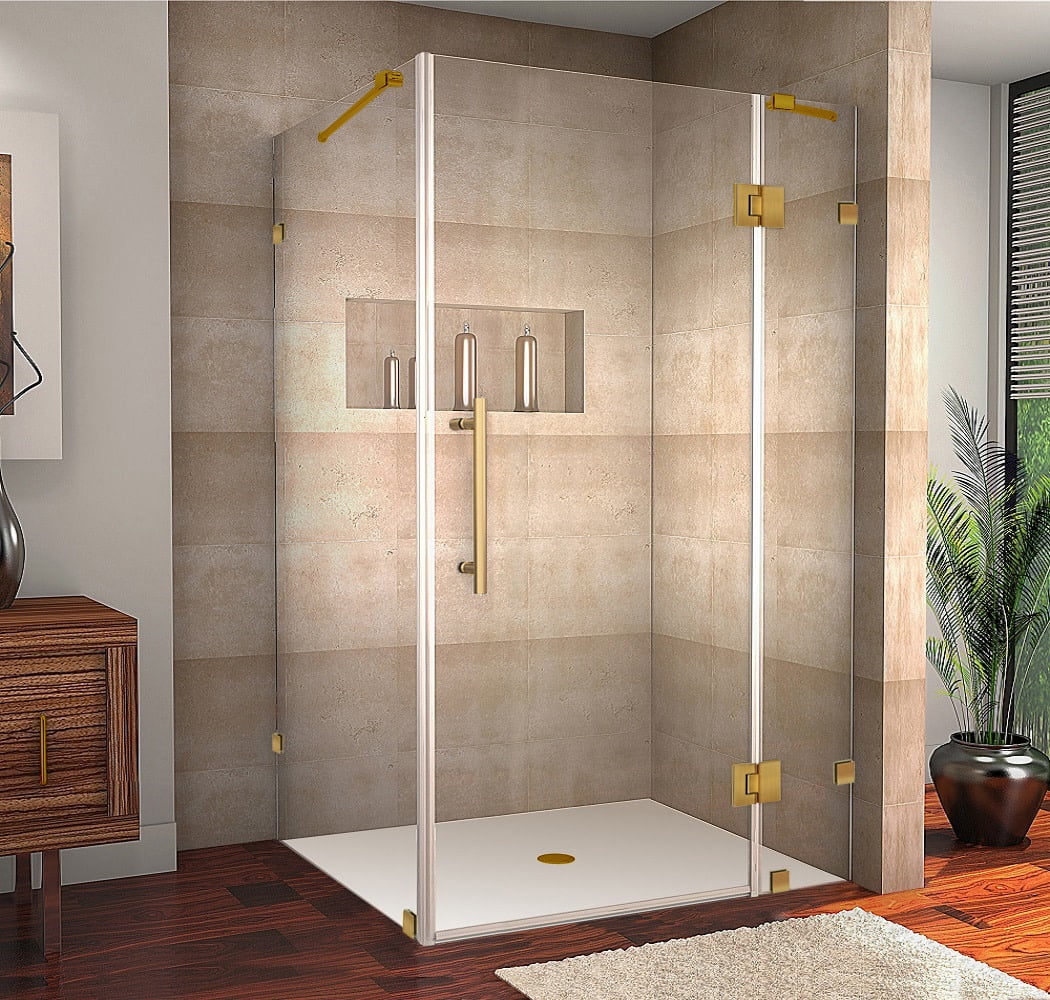 Aston Sen987-4232-10 72" High X 42" Wide X 32" Deep Hinged Frameless Shower Enclosure ...