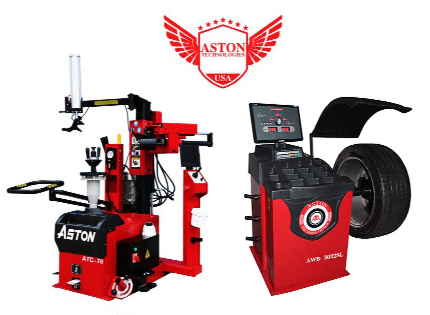 Aston Technologies Leverless Center Post Tire Changer Combo, Fully ...