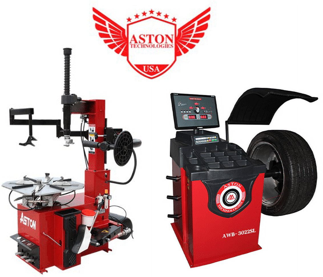 Aston Technologies* Tire Changer 2.0HP Stronger Motor & Wheel Balancer ...
