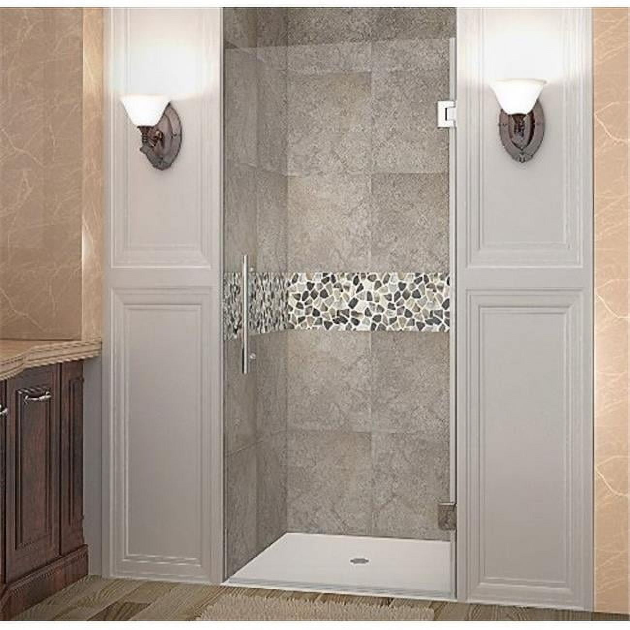 AstonGlobal SDR995-SS-38-10 Cascadia 38 x 72 in. Completely Frameless Hinged Shower Door in ...
